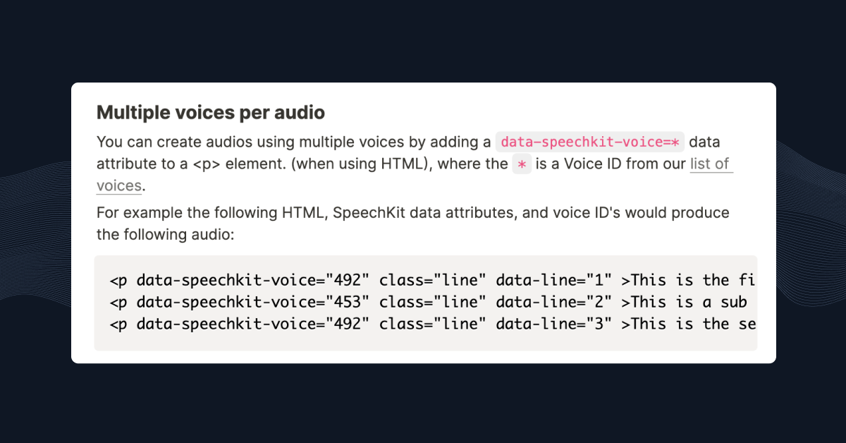 SpeechKit Changelog: June 2021